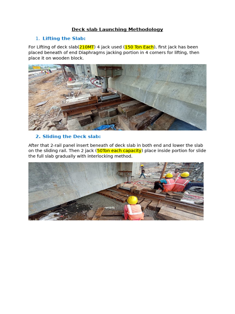 Deck Slab Launching Methodology | PDF