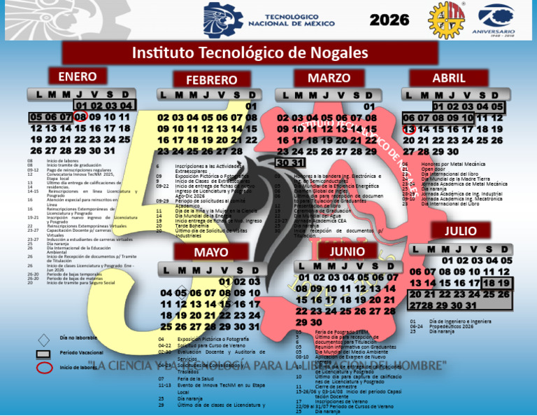 Calendario Académico Instituto Tecnológico | PDF