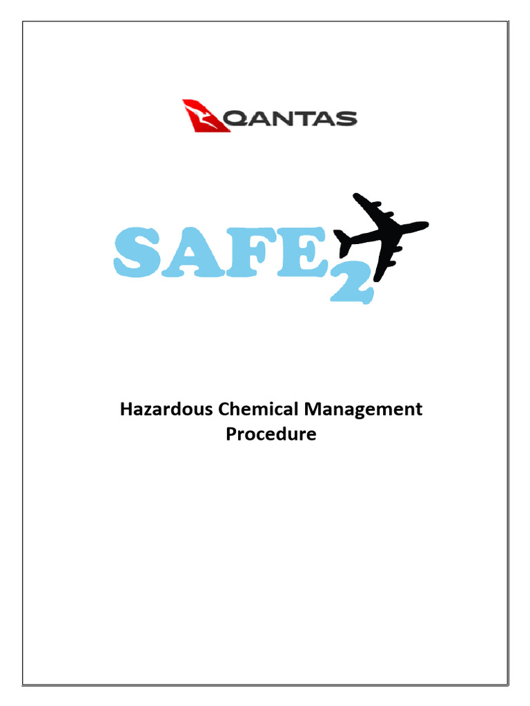 Appendix TT - Hazardous Chemical Management Procedure | PDF | Dangerous Goods | Working Conditions