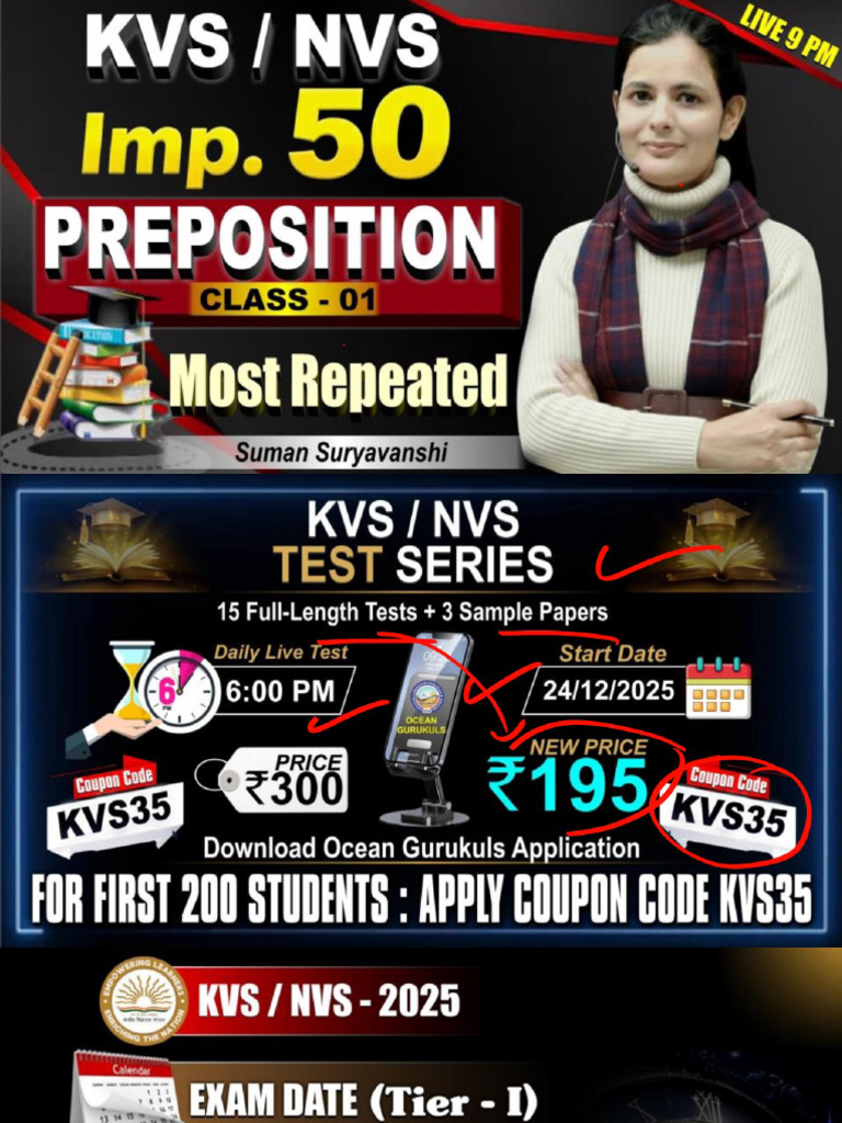 Preposition Exams Oriented | PDF