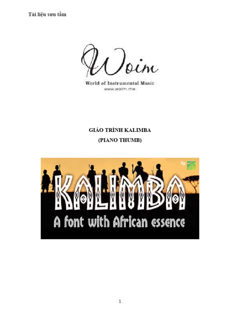 Giao trinh Kalimba.docx | PDF