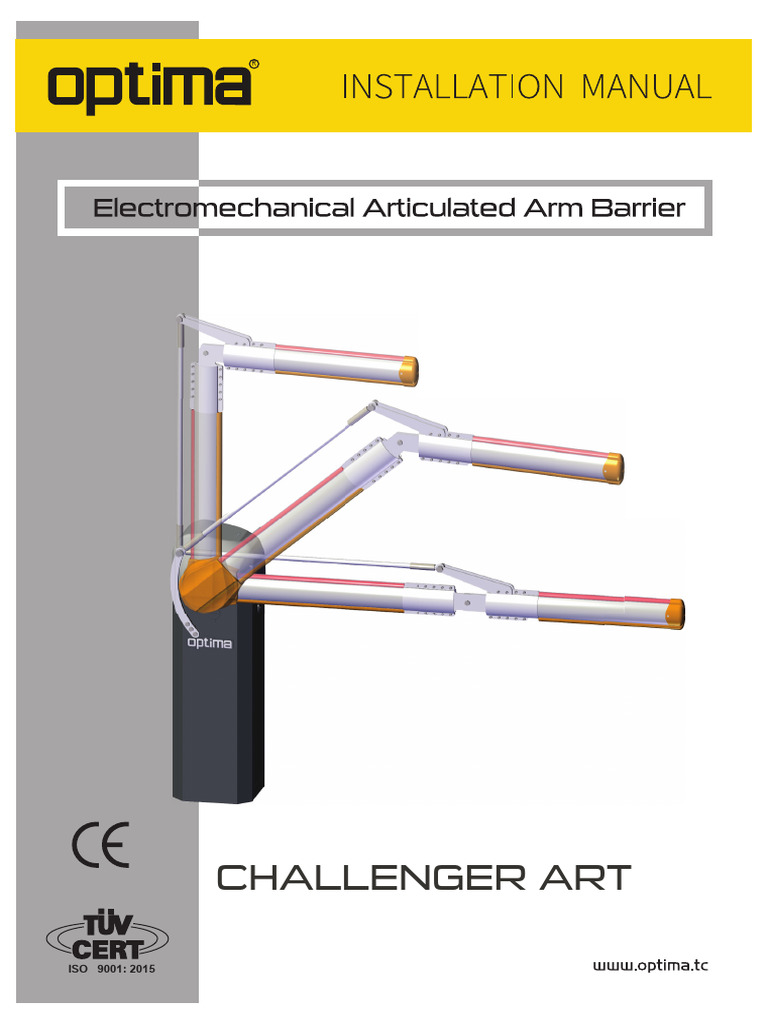 Optima Challenger-ART Electromechanical Articulated Arm Barrier User ...
