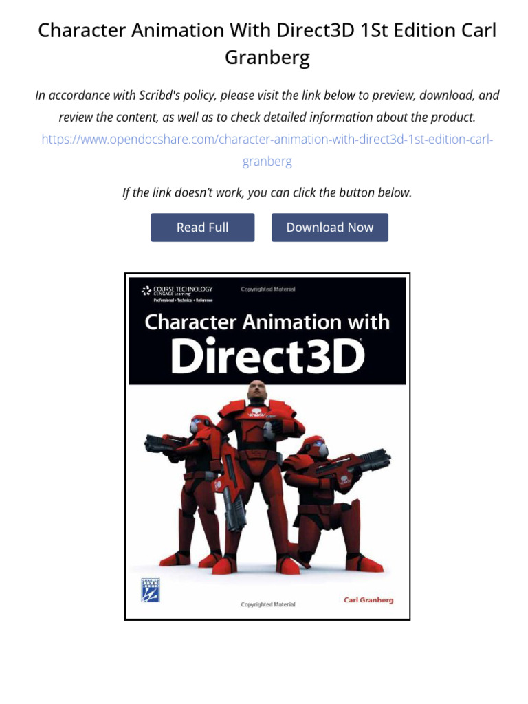 Character Animation With Direct3D 1st Edition Carl Granberg full ...
