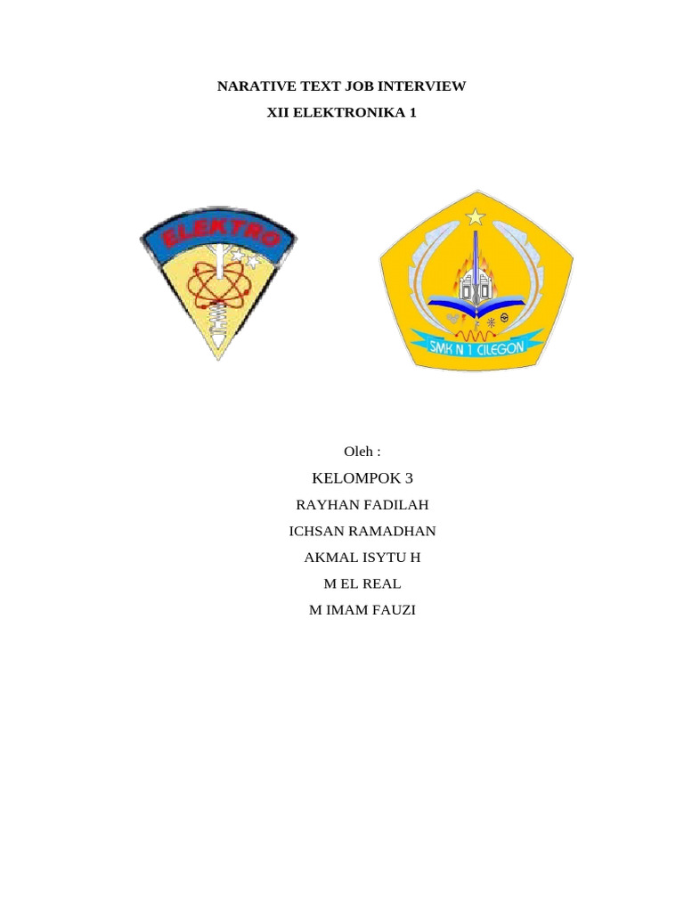 NARATIVE TEXT JOB INTERVIEW-1 | PDF | Verb | Job Interview