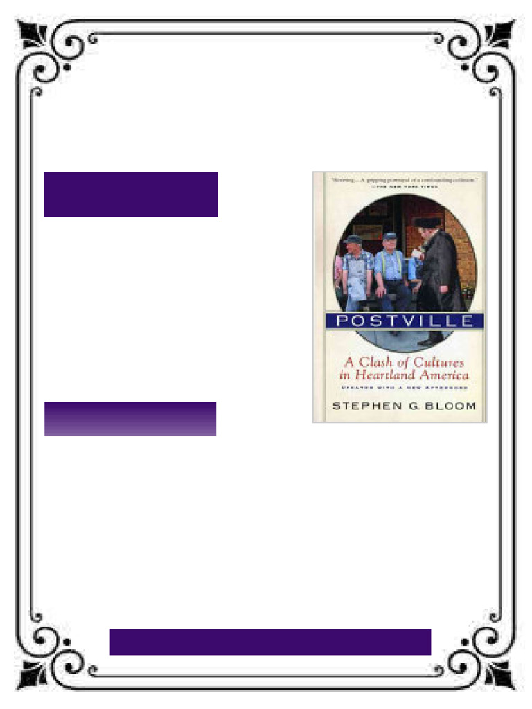 Postville A Clash of Cultures in Heartland America First Edition Bloom ...