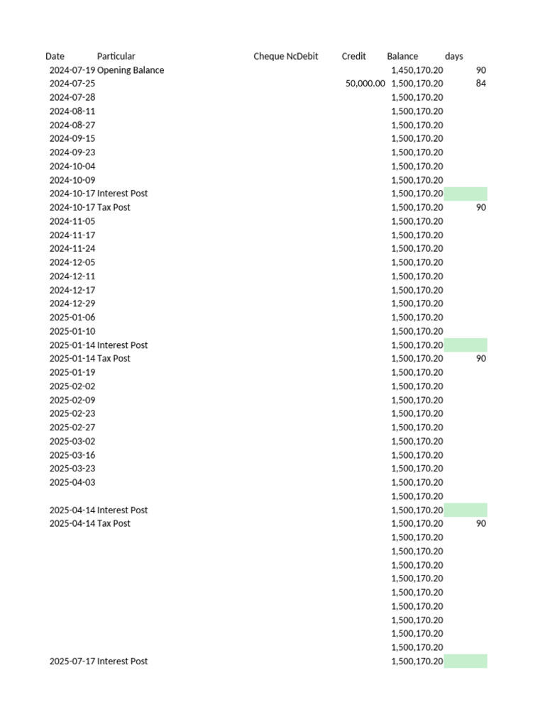 Sample Statement _8.25%, One Year | PDF | Financial Services