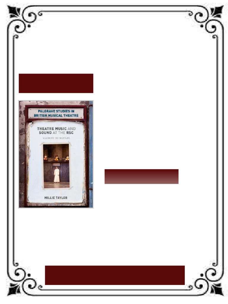 Theatre Music and Sound at the RSC: Macbeth to Matilda Millie Taylor ...