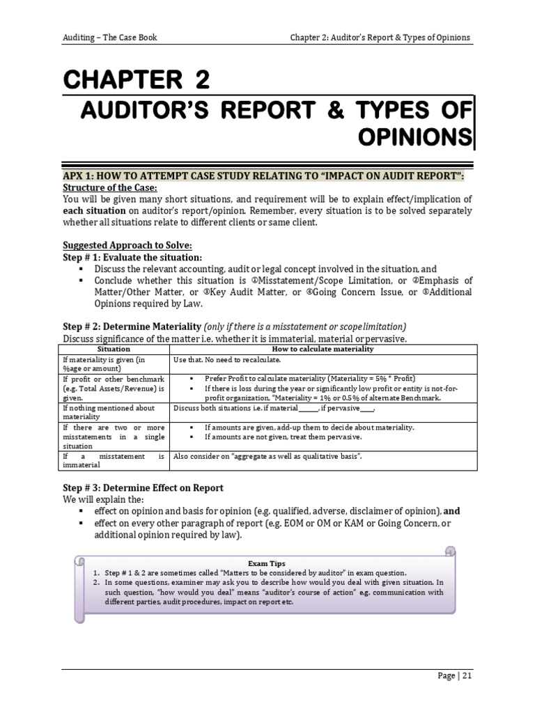 Chapter 2 Auditor's Report (Vol-2) | PDF | Auditor's Report | Going Concern
