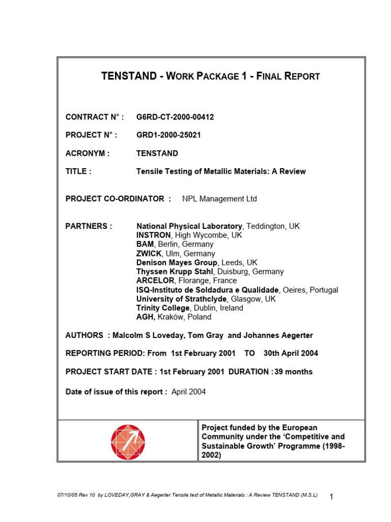 Test Method Review | PDF | Materials Science | Physical Sciences