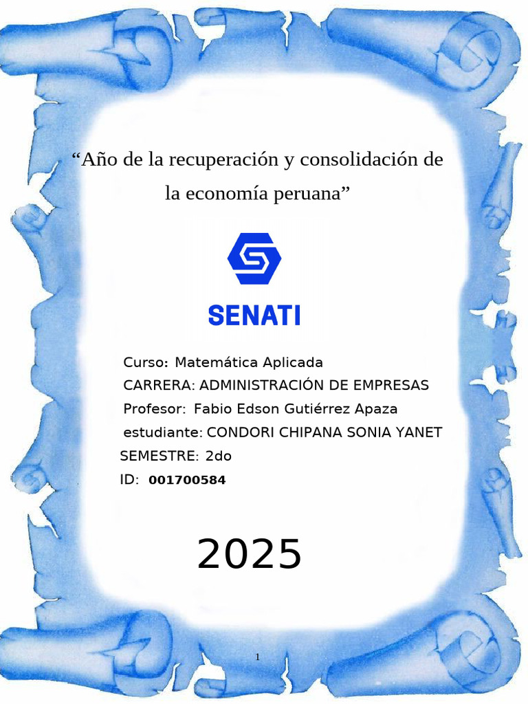 TRABAJO FINAL (Matematica y ESTADISTICA)_Lunes (1) (1) | PDF ...