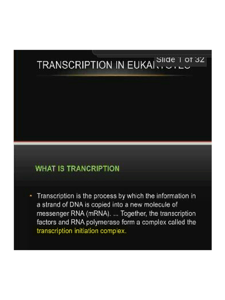 MB-Transcription in Eukaryotes(07-04-2023) (1) | PDF