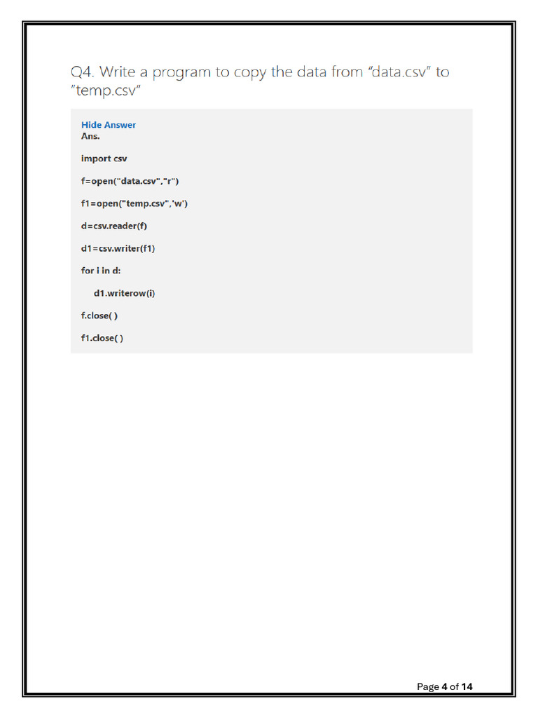 Csv Practice Paper With Answers_4 | PDF