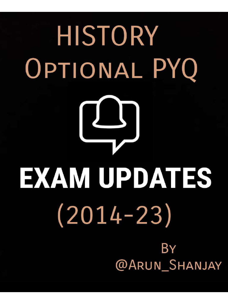History Optional PYQ 2014 2023 | PDF