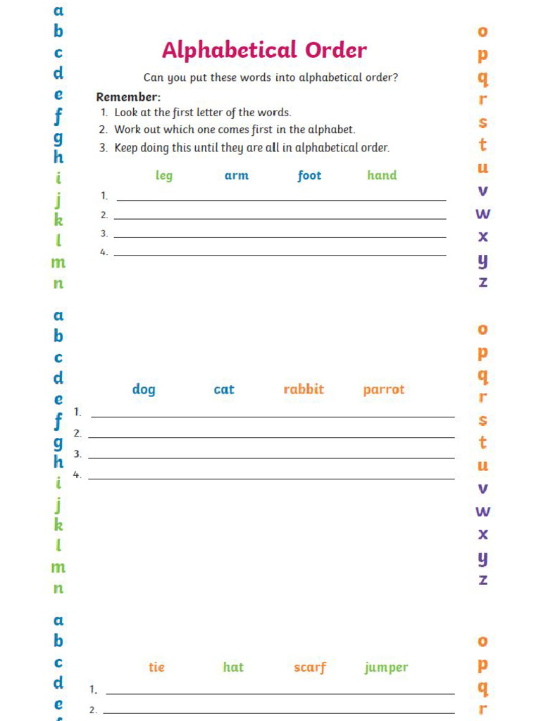 Alphabetical Order | PDF