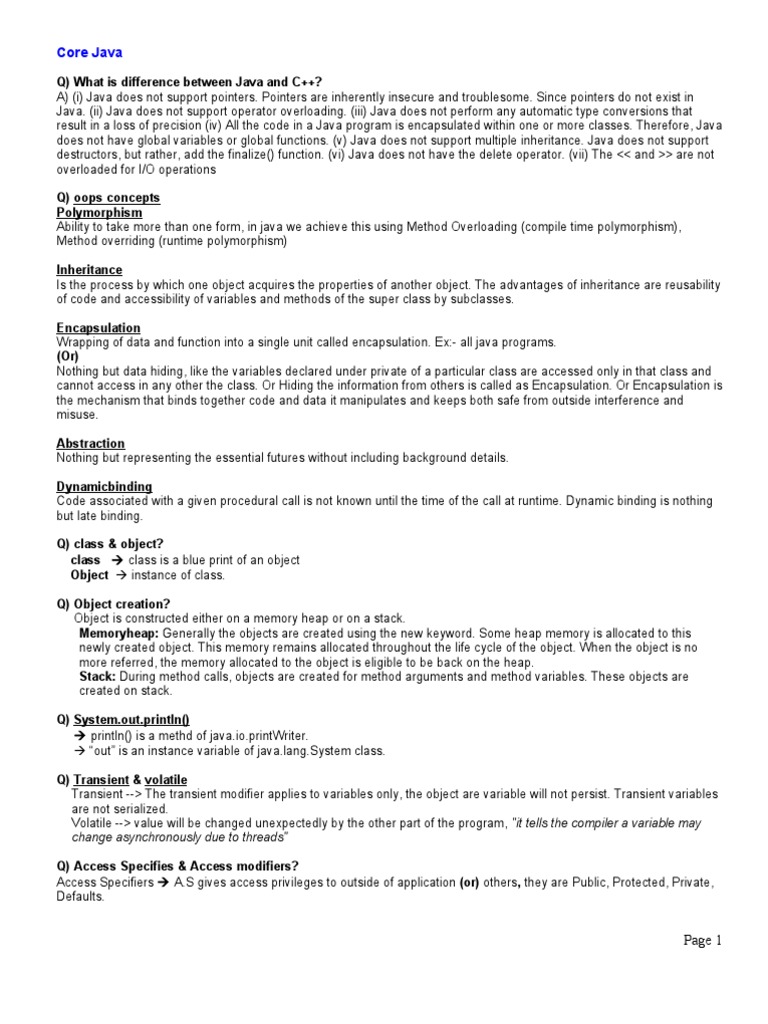 Java Faqs Pdf Class Computer Programming Method Computer Programming