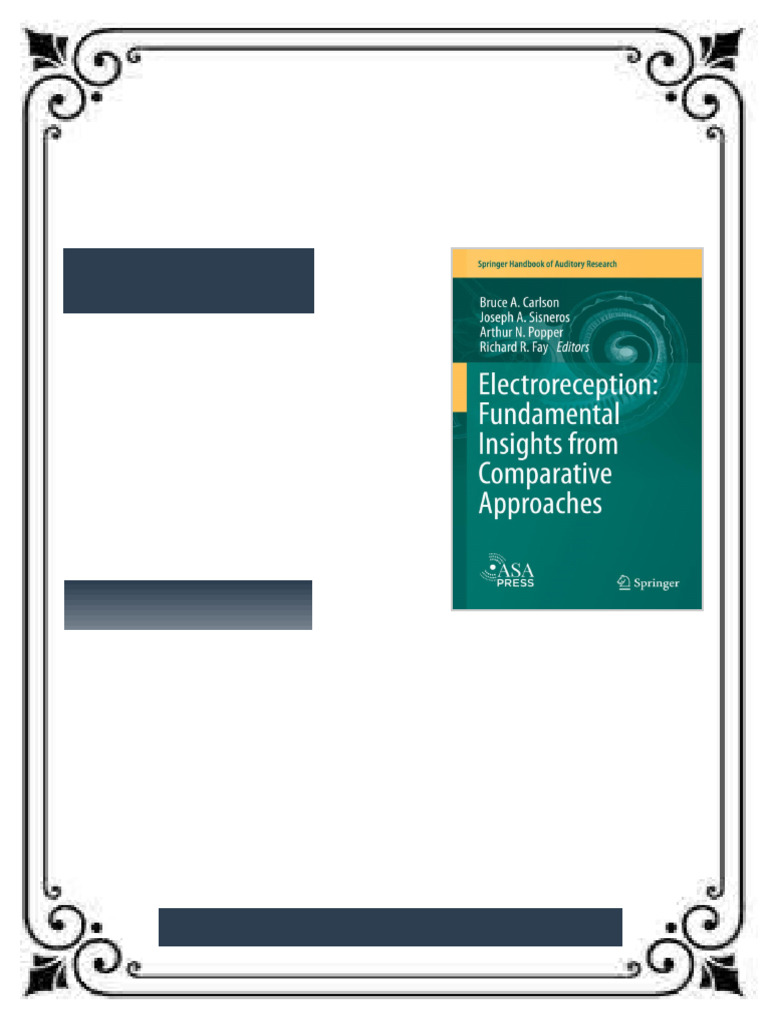 Electroreception Fundamental Insights from Comparative Approaches Bruce ...