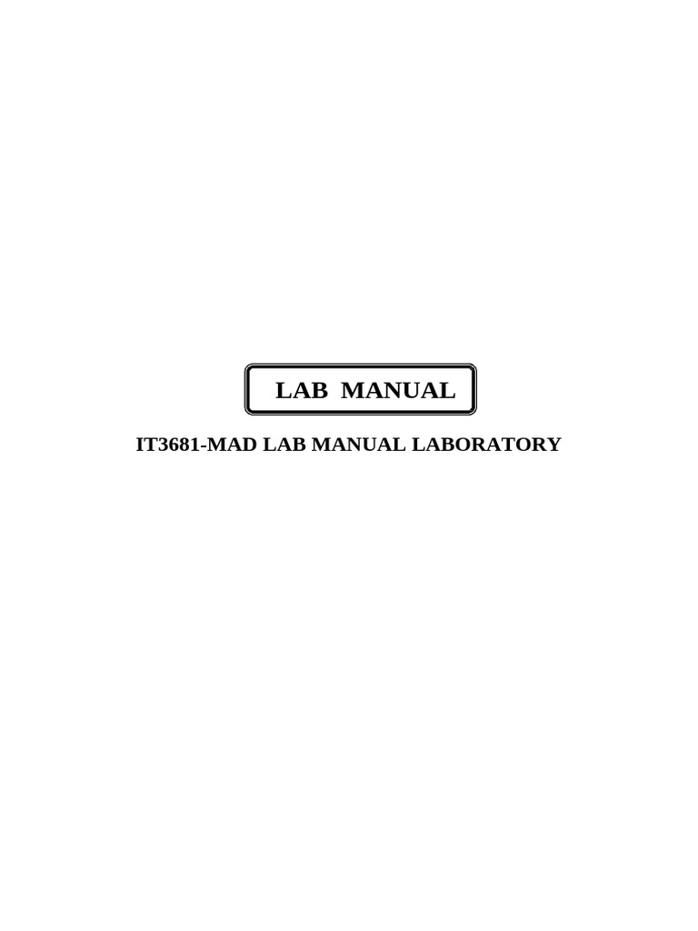 Mobile App Development Lab Manual | PDF | Mobile App | Android ...