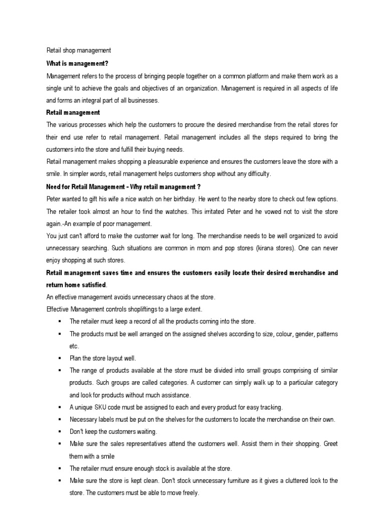 Retail Shop Management | PDF | Online Shopping | Retail