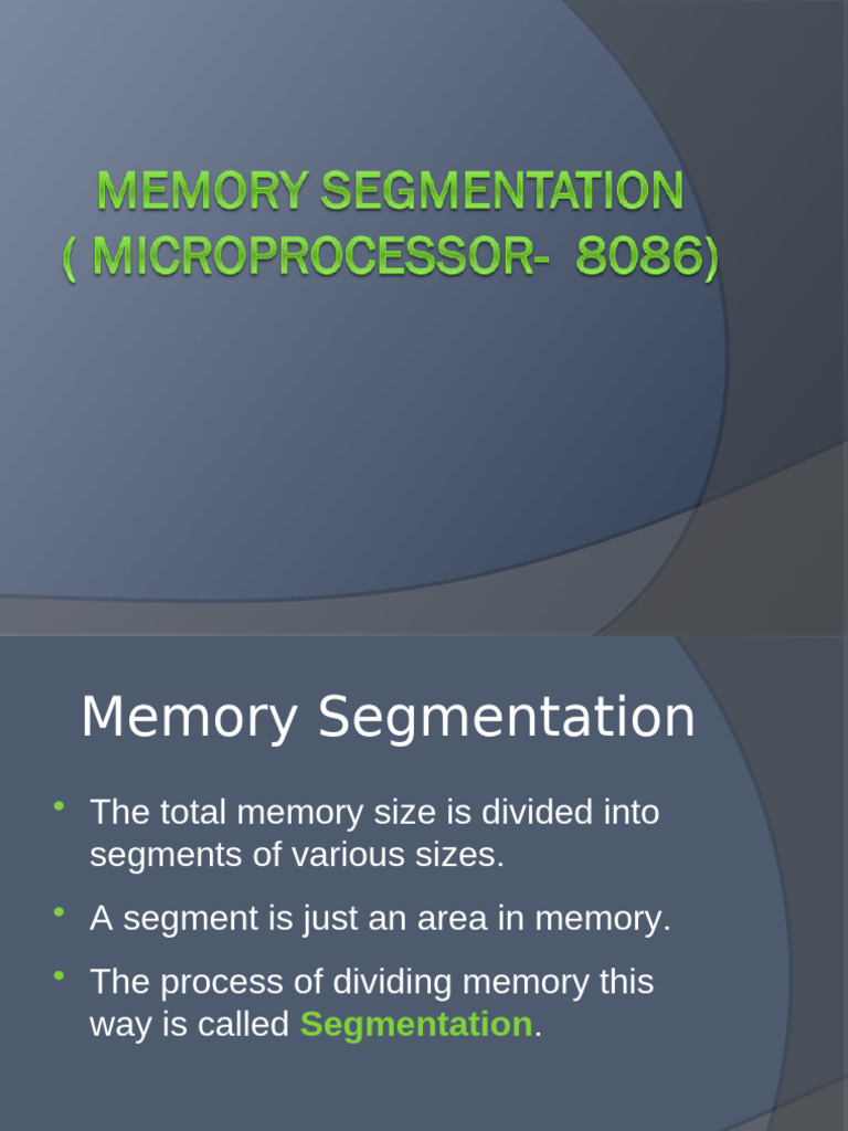 Memory Segmentation of 8086 | PDF | Computer Data Storage | Integrated ...