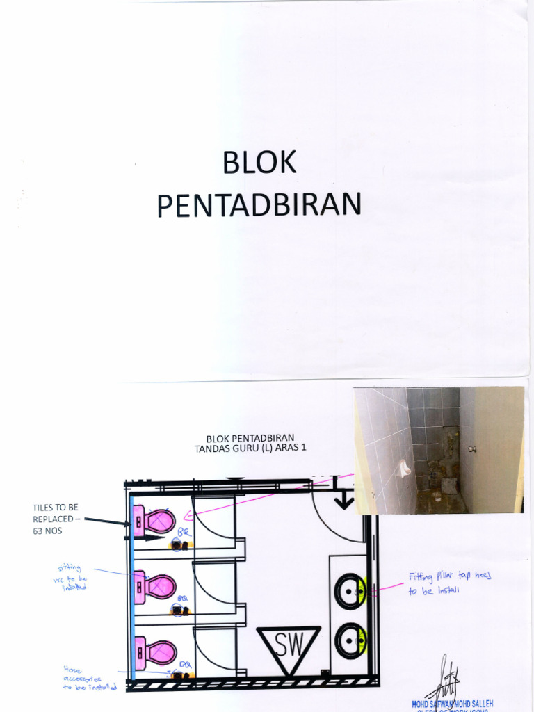 Hacking Tiles & Sanitary Fittings at Toilet (Submit To Architect) | PDF
