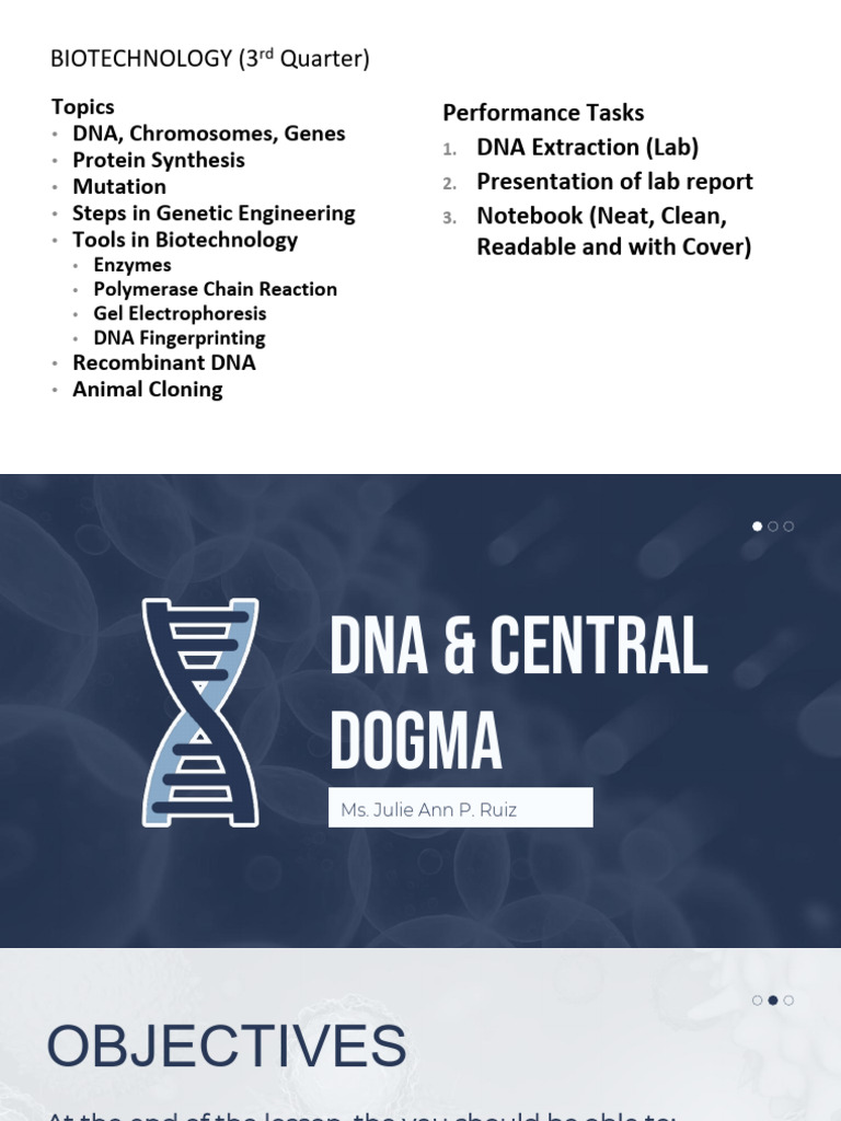 1 DNA and Central Dogma | PDF | Dna | Rna