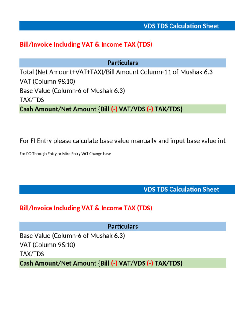 TAX VAT Calculation v1 | PDF | Value Added Tax | Taxes
