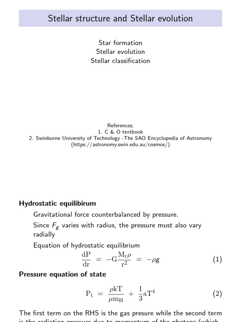 Stellar Evolution Slides | PDF | Stars | Atomic Nucleus