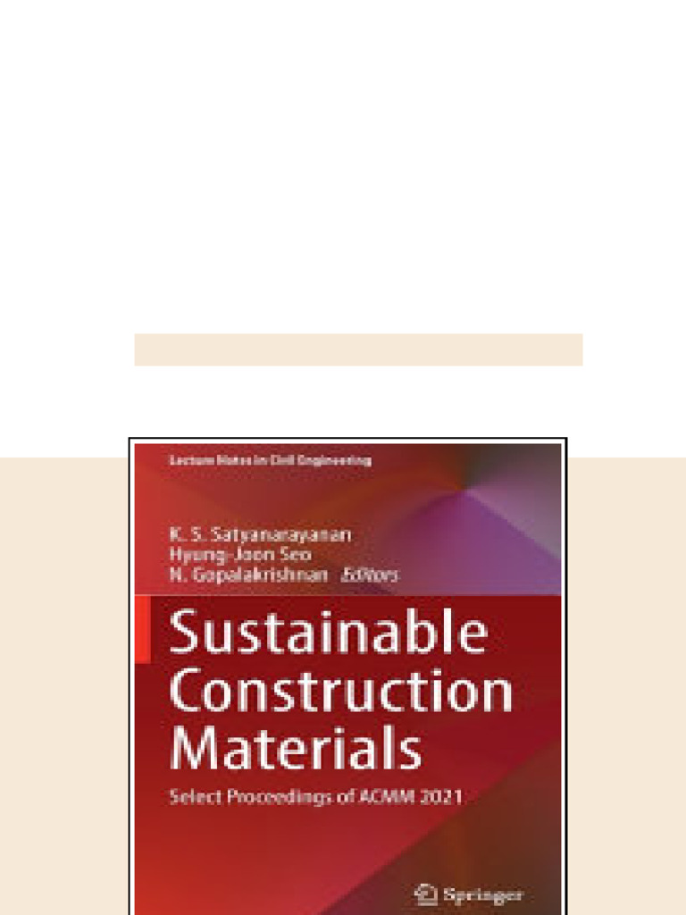 (Ebook) Sustainable Construction Materials: Select Proceedings of ACMM ...