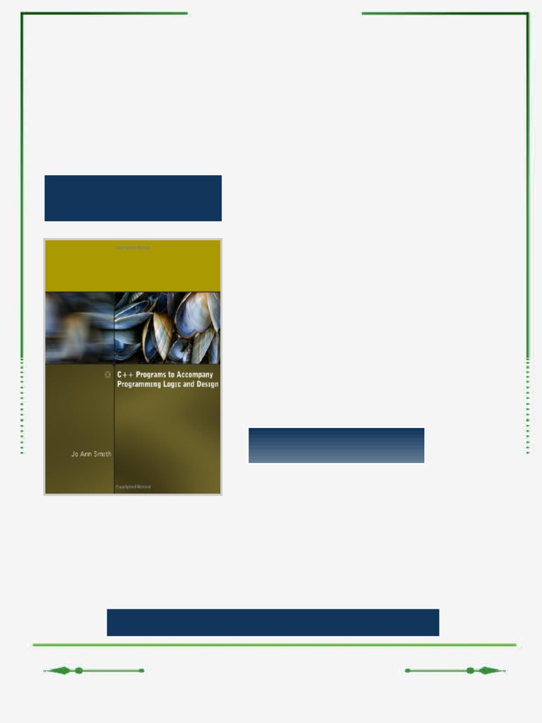 C Programs to Accompany Programming Logic and Design 1st Edition Jo Ann ...