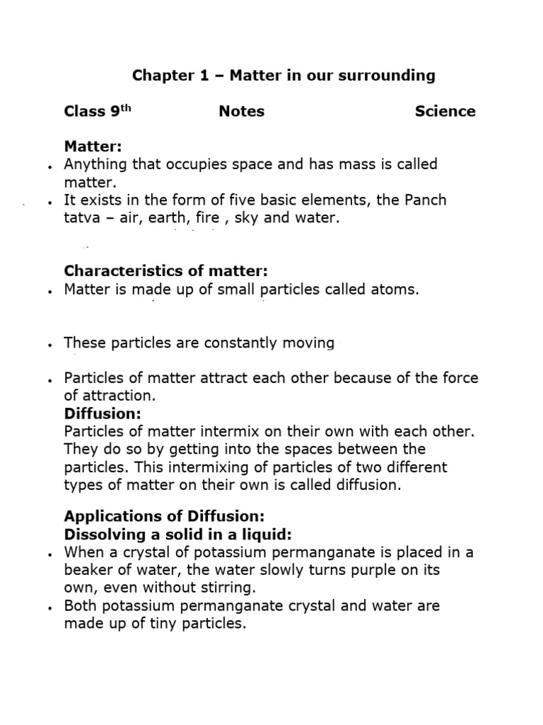 Matter in Our Surroundings | PDF | Latent Heat | Liquids