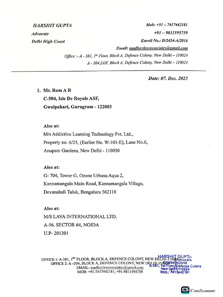 RAM Sbi RACPC Jank DM Notice (1) | PDF | Interest | Financial Services