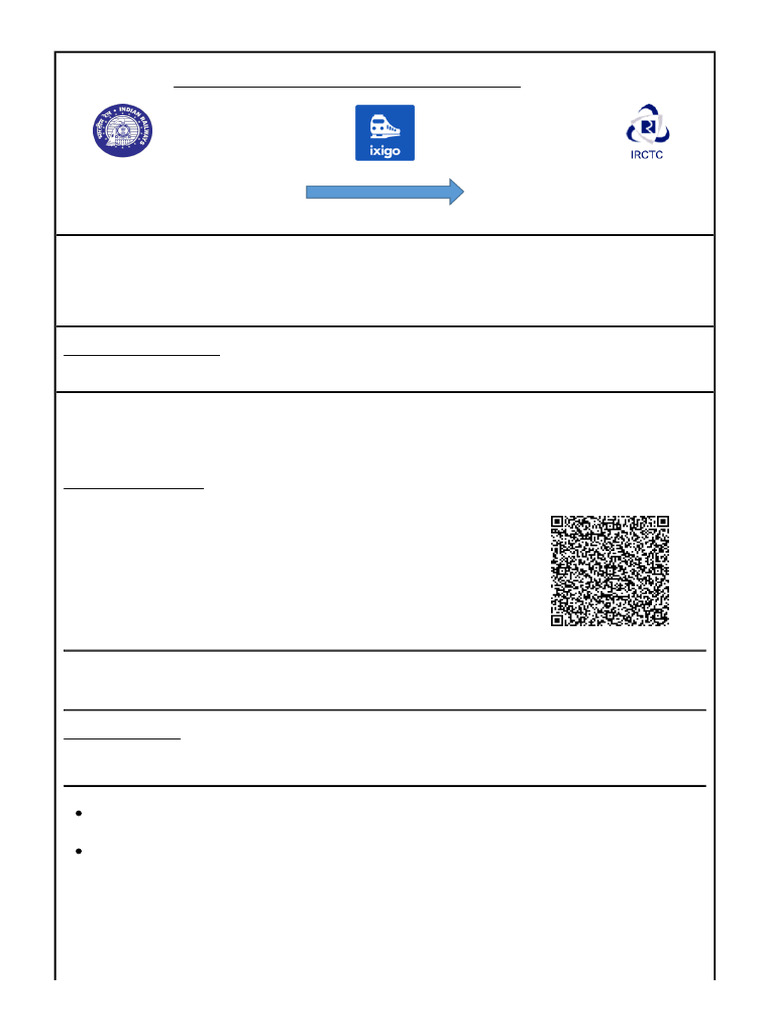 B2C Electronic Reservation Slip for Train | PDF | Identity Document