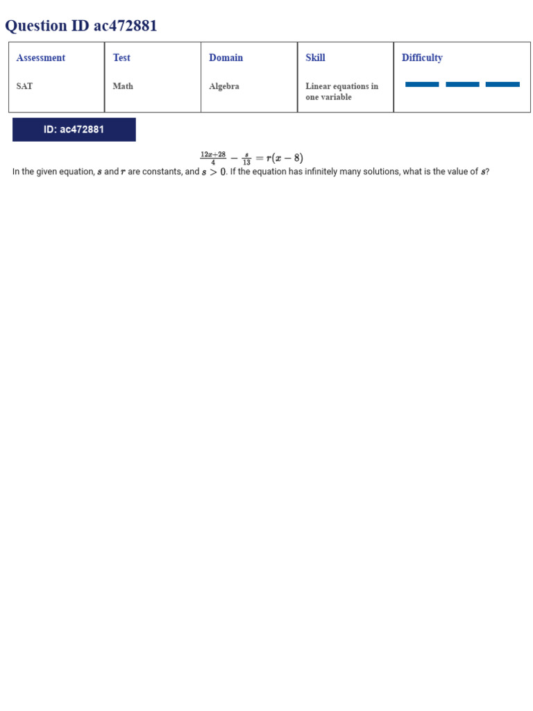 SAT Suite Question Bank - Results | PDF | Equations | Algebra
