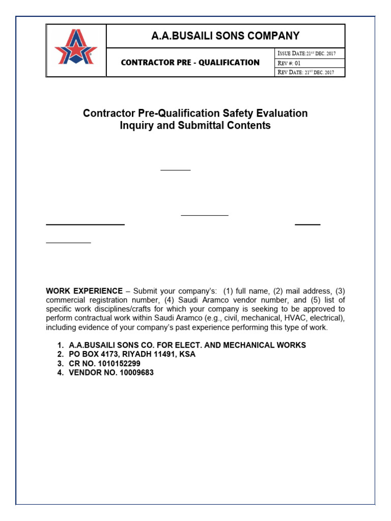Contractor Safety Program Evaluation Guide | PDF | Occupational Safety ...