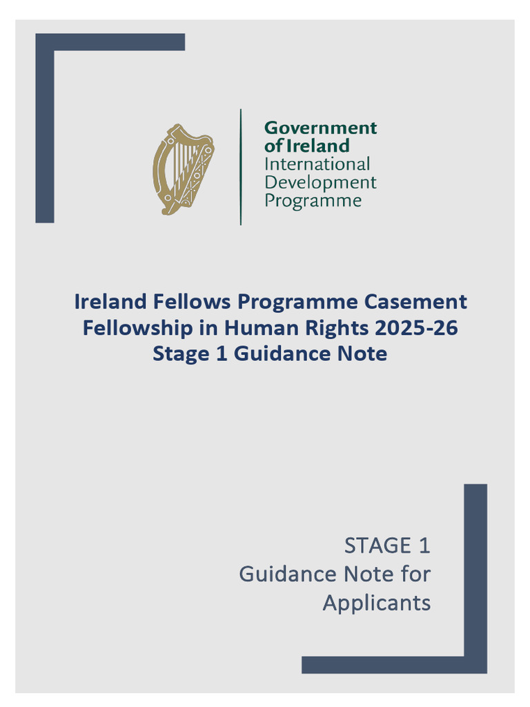 Ireland Casement Fellowship 2025-26 Guide | PDF | Academic Degree ...
