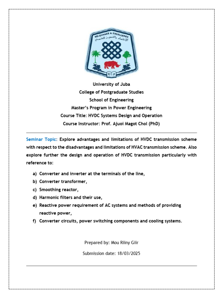 HVDC Systems Design and Operations (G1) | PDF | High Voltage Direct ...