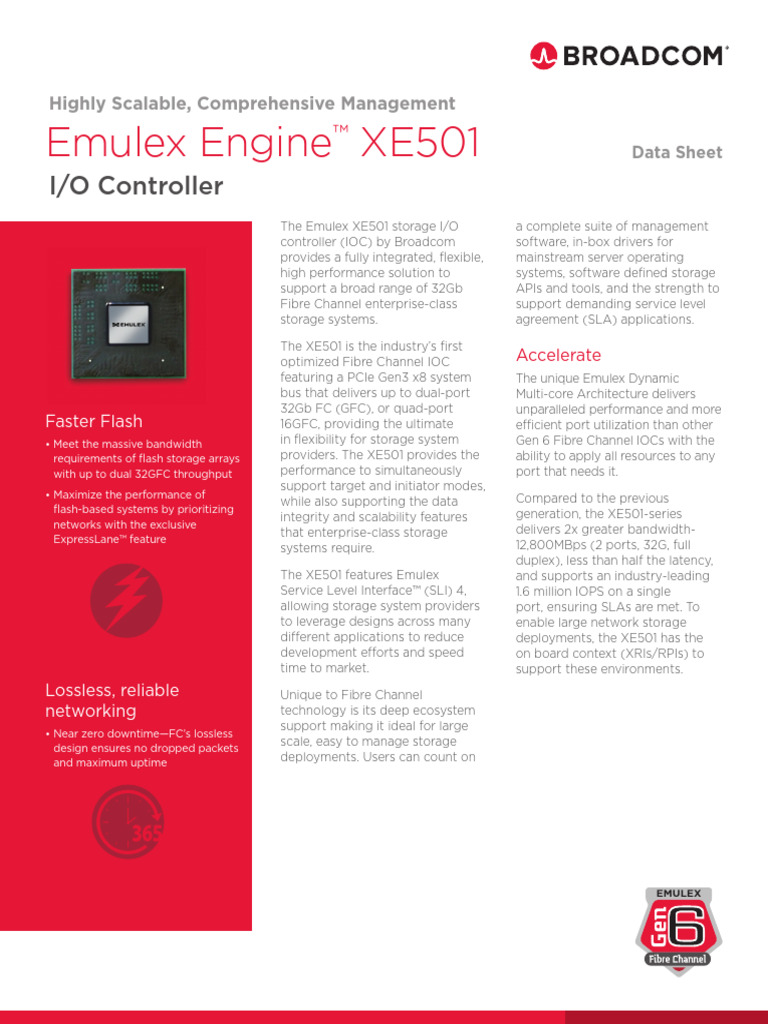 Emulex Engine XE501-Data Sheet 022616-2!2!29-16 | PDF | Information And ...