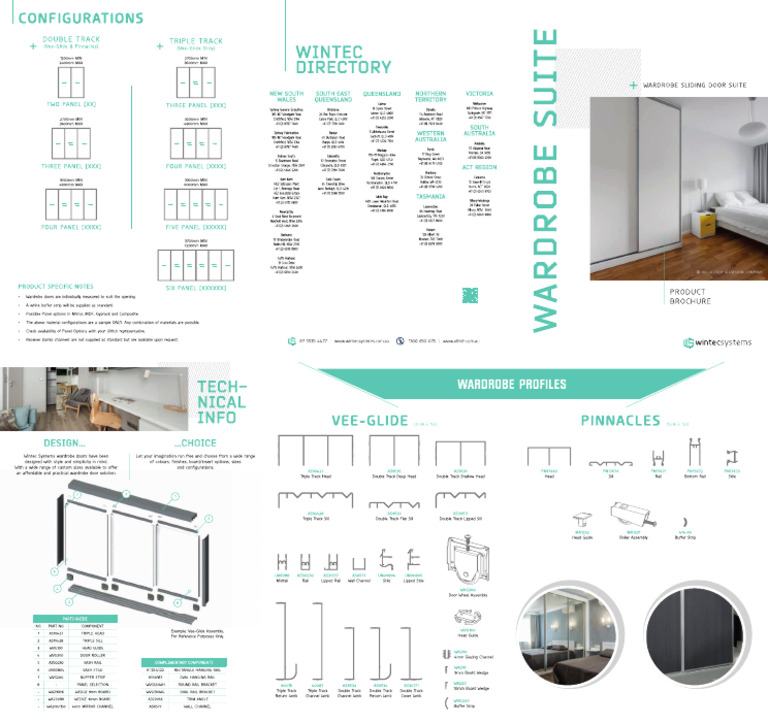 Wintec Systems Vee Glide and Pinnacles Wardrobe Suite Brochure | PDF
