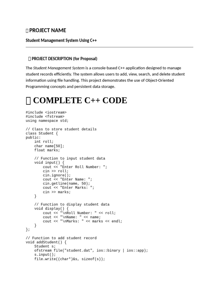 C++ project | PDF | C++ | Computer File