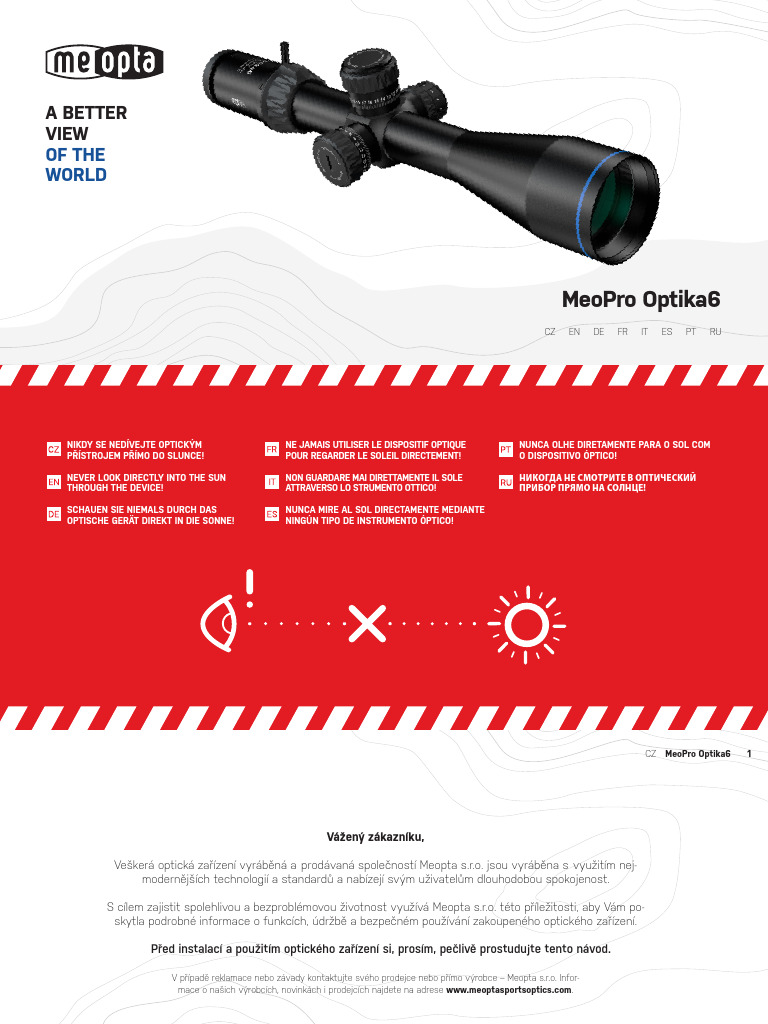 User Manuel Meopta Optika 6 with reticules | PDF