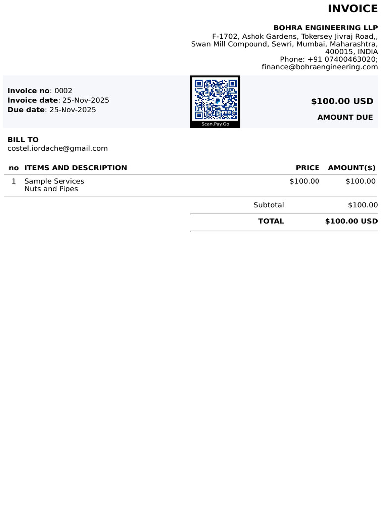 Invoice - 0002 | PDF