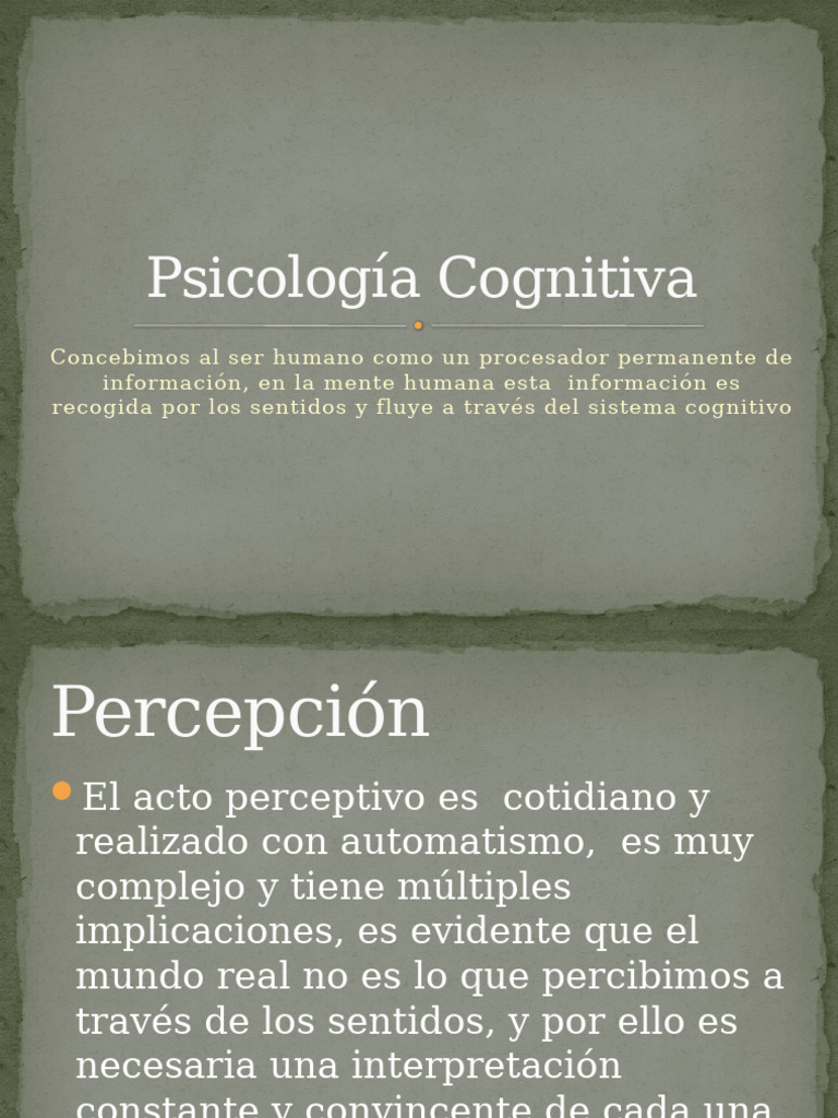 Procesos de Percepción y Cognición Humana | PDF | Percepción | Sentidos