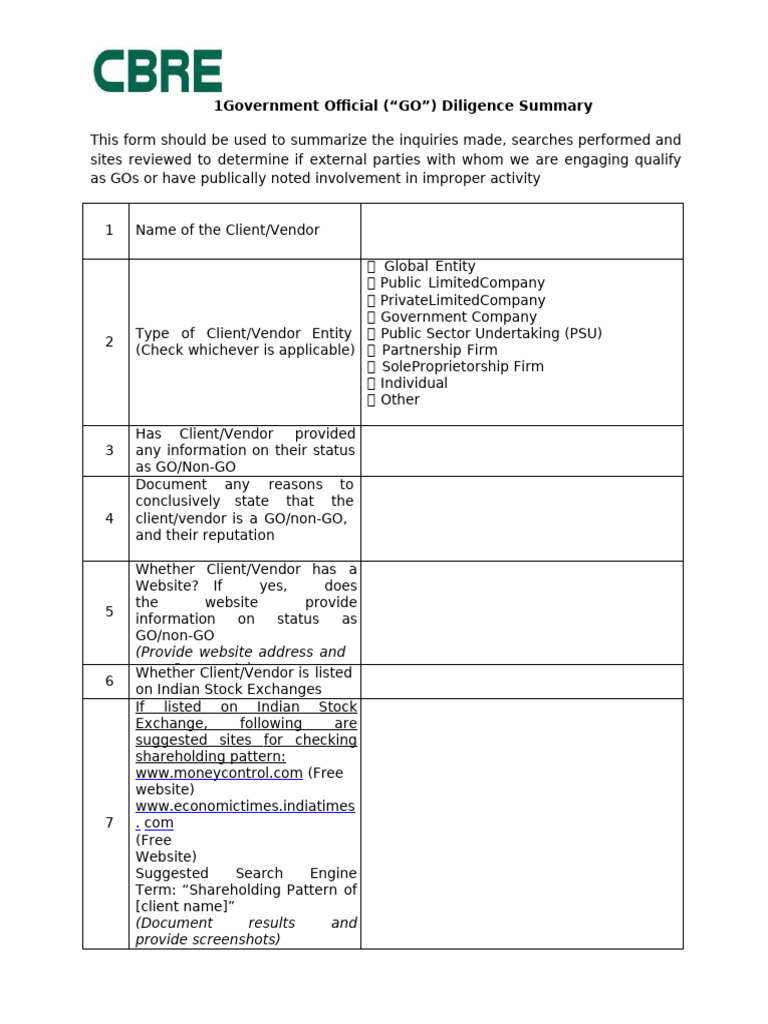 KYC-Go Form (Attachment 1) | PDF | Business