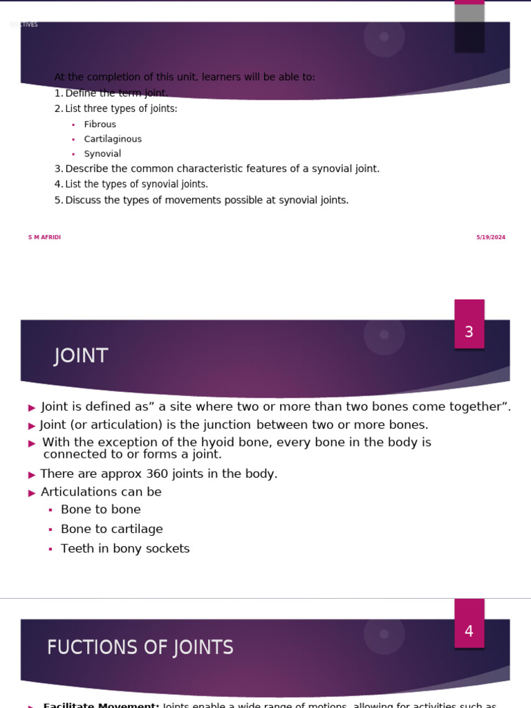 Joint and Muscular System | PDF | Anatomical Terms Of Motion | Human Leg