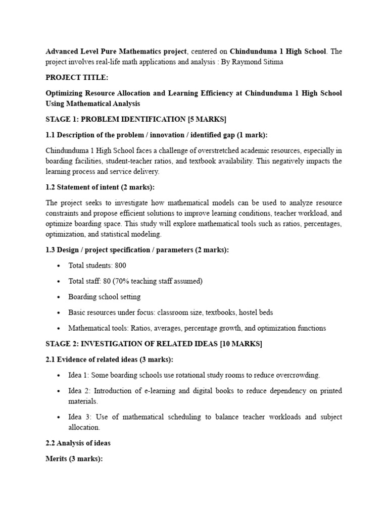 Sample Project Sitima r | PDF | Mathematical Optimization | Educational ...