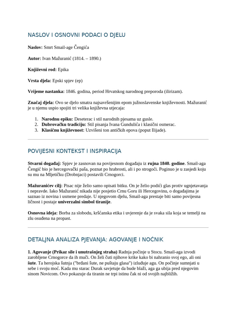 Smrt smail age cengica | PDF