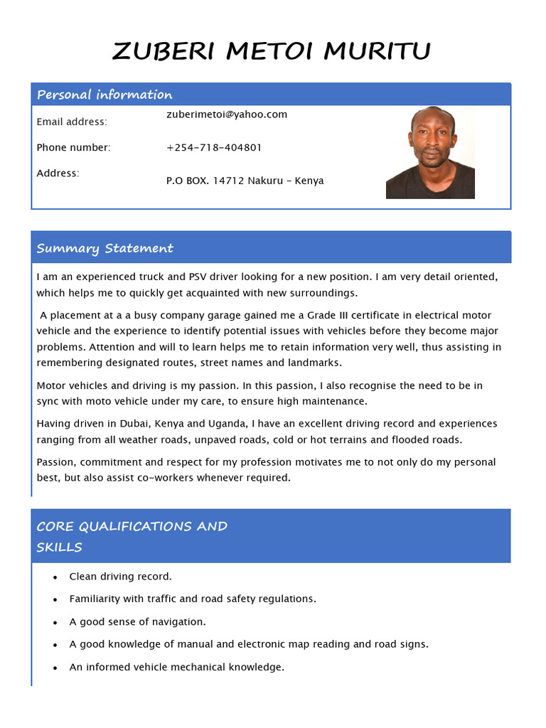 2024 Zuberi CV | PDF | Driving | Road