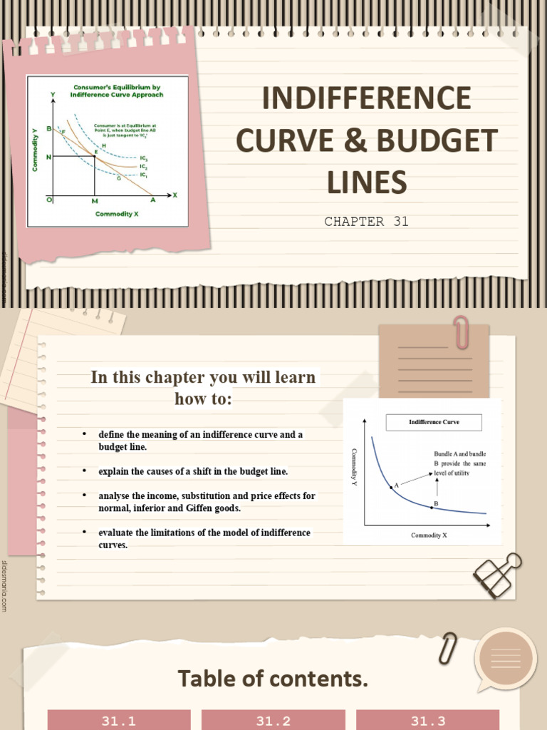 Indifference Curve and Budget Line | PDF | Consumers | Consumer Behaviour
