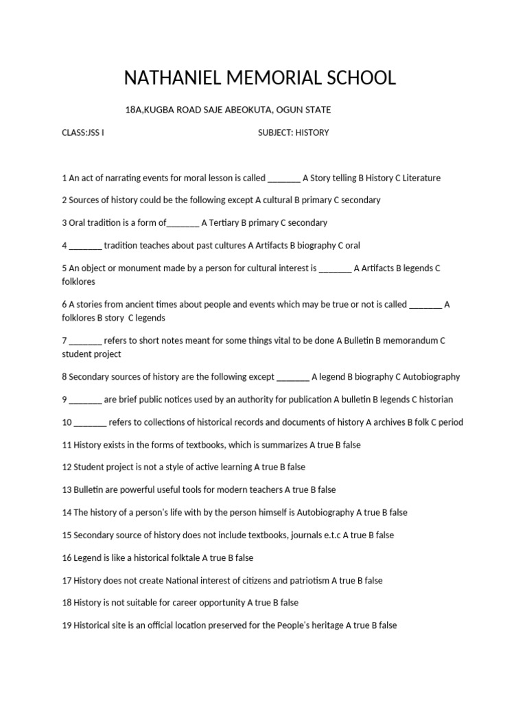 History Jss i | PDF