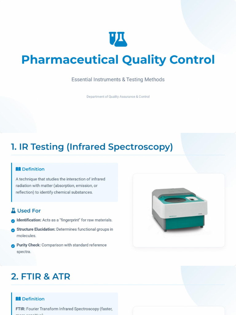 Pharma Quality Control Instruments | PDF
